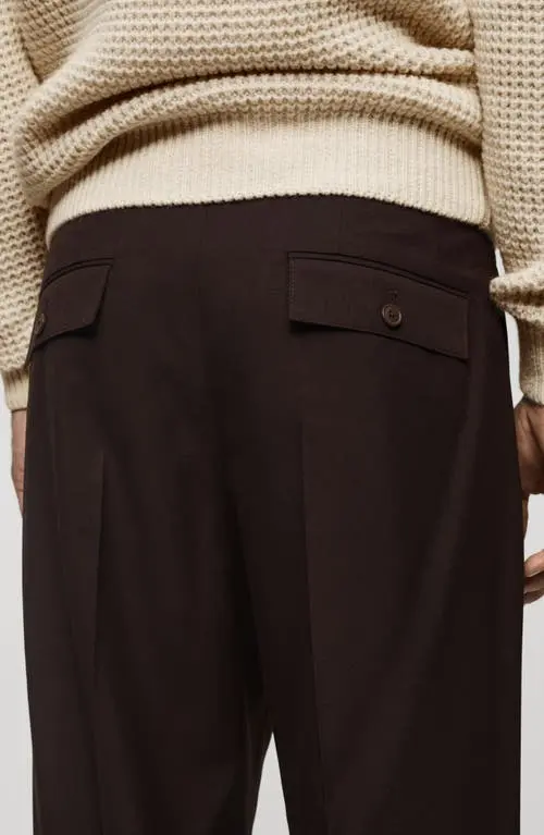 Mango Regular Fit Pleated Trousers