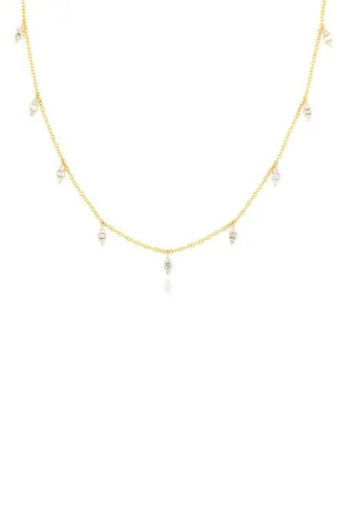 Ef Collection Diamond Mia Necklace - 14k Yellow Gold
