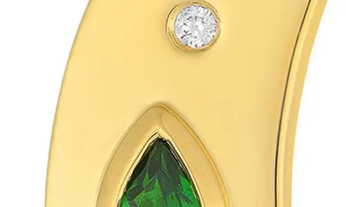 Ef Collection Jumbo Magic Moon Tsavorite & Diamond Charm