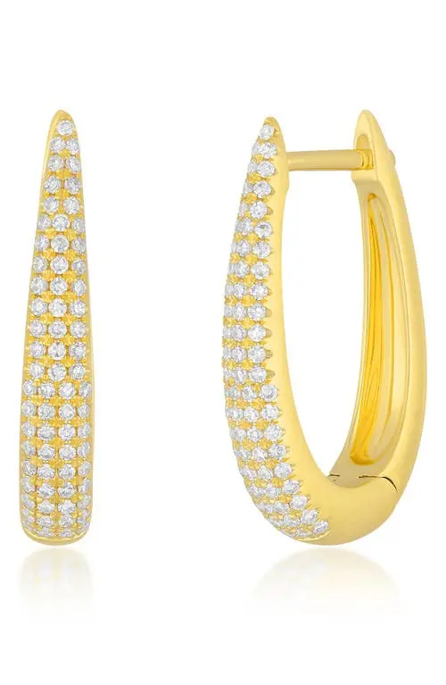 Ef Collection Maeve Diamond Hoop Earrings - 14k Yellow Gold