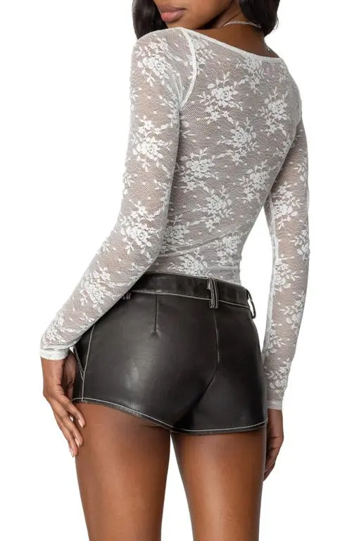 EDIKTED Ally Sheer Lace Bodysuit