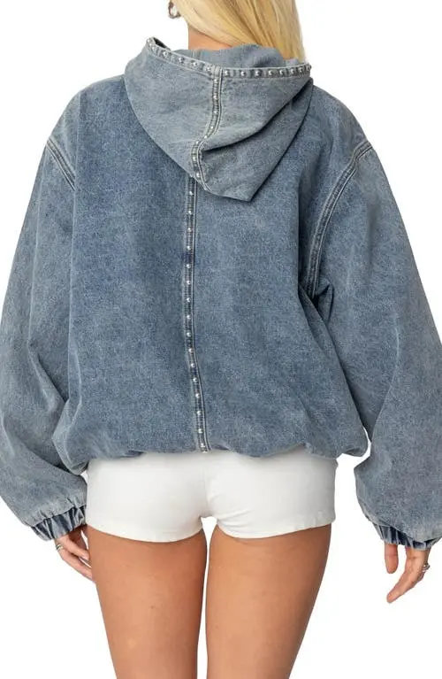 EDIKTED Marney Oversized Denim Hoodie