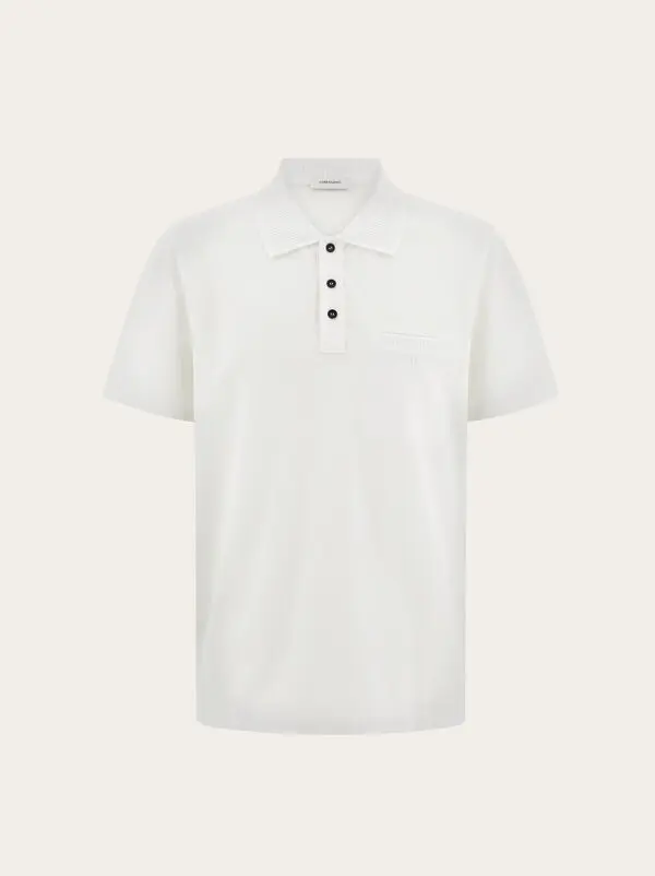FERRAGAMO Cotton Polo Shirt - White