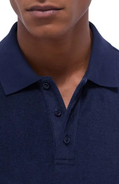 Bugatchi Cotton Blend French Terry Polo - Navy