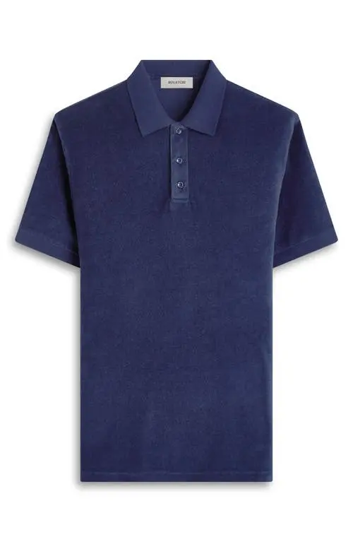 Bugatchi Cotton Blend French Terry Polo - Navy