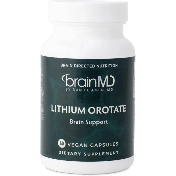 BRAINMD Lithium Orotate 60 Capsules - One-color