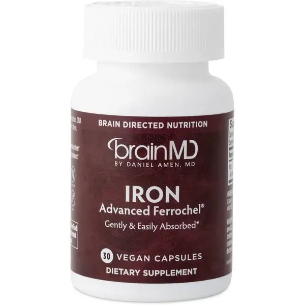 BRAINMD Iron 30 Capsules - One-color