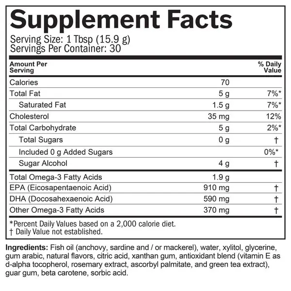 BRAINMD Omega 3 Power Squeeze 450 Milliliters