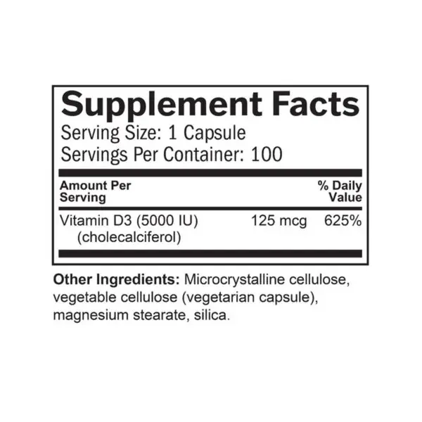 BRAINMD Vitamin D3 5000 100 Softgels
