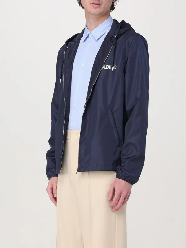 Valentino Garavani Hooded Zip-up Jacket - Blue