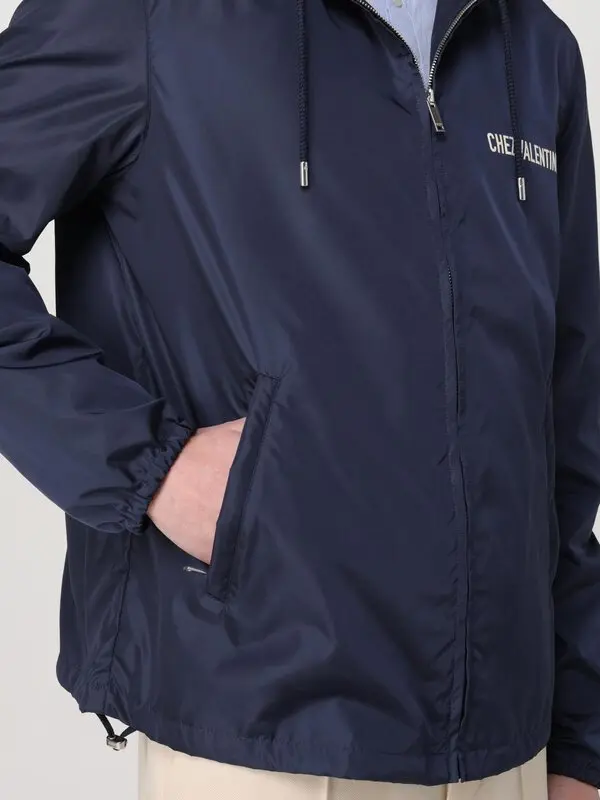 Valentino Garavani Hooded Zip-up Jacket - Blue