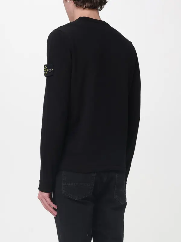 Stone Island Cotton Crew Neck Pullover - Black