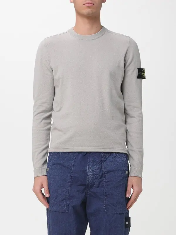 Stone Island Cotton Crew Neck Pullover - Grey