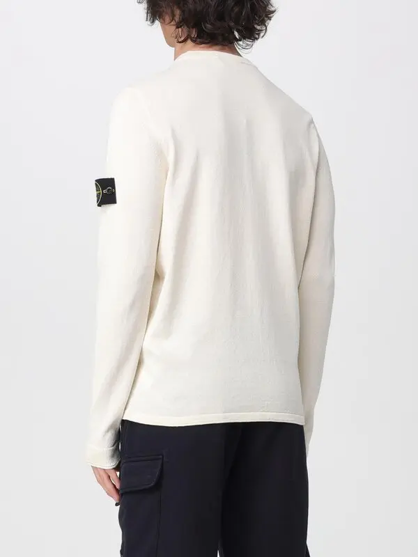 Stone Island Cotton Crew Neck Pullover - White
