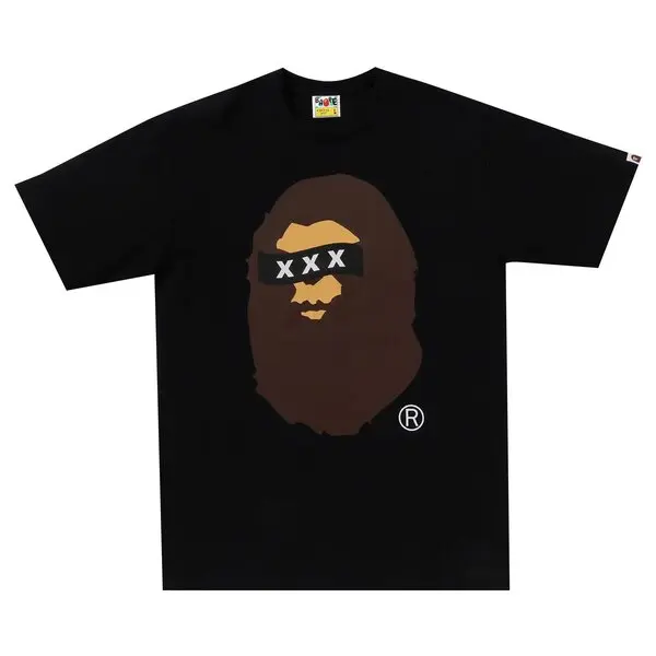 A BATHING APE X God Selection Xxx Ape Head Tee - Black