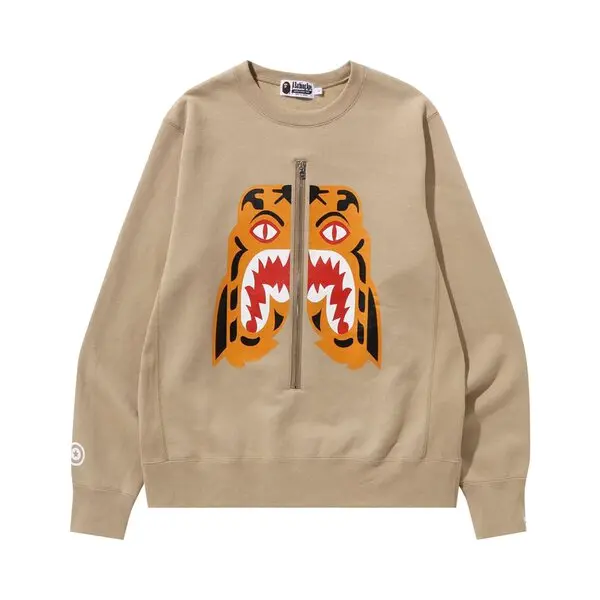 A BATHING APE Tiger Crewneck - Tan