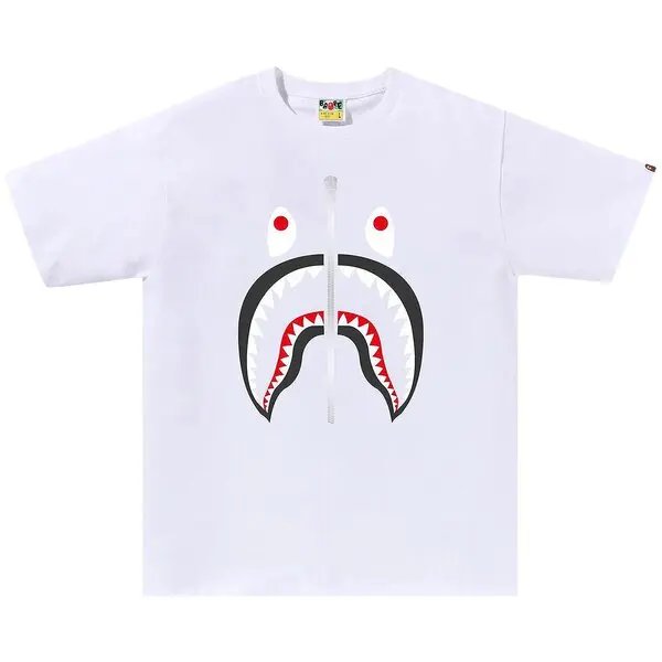 A BATHING APE Shark Tee - White