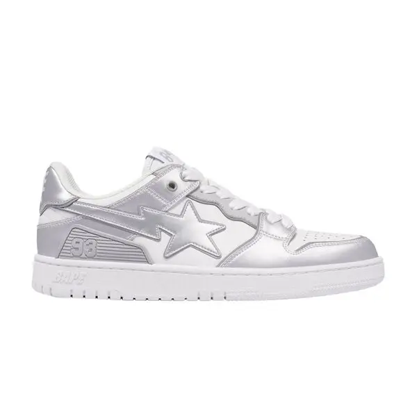 A BATHING APE Sk8 Sta #4 Sneakers - Silver