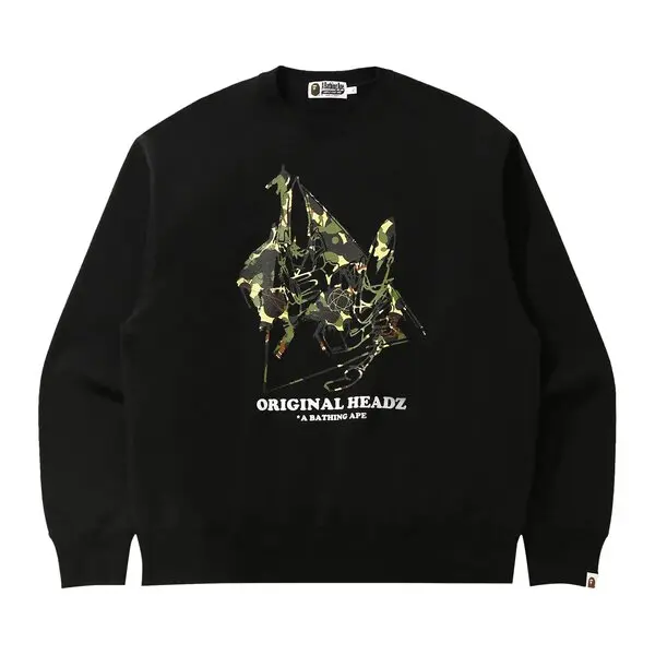 A BATHING APE Unkle Pointman Logo Relaxed Crewneck - Black
