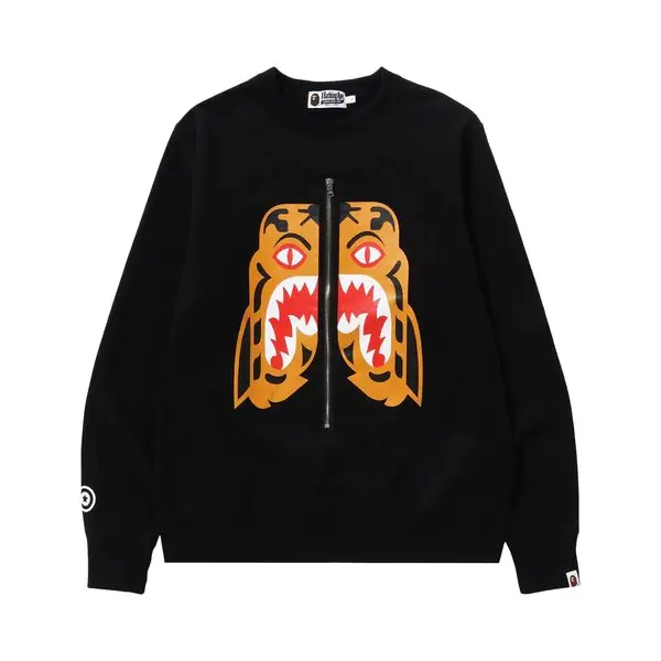 A BATHING APE Tiger Crewneck - Black