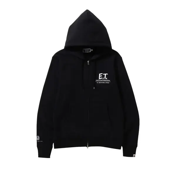 A BATHING APE X E.t. Ape Head Zip Hoodie - Black