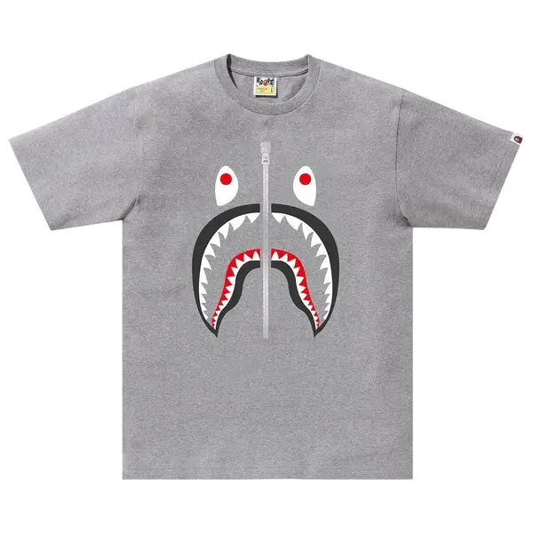 A BATHING APE Shark Tee - Grey