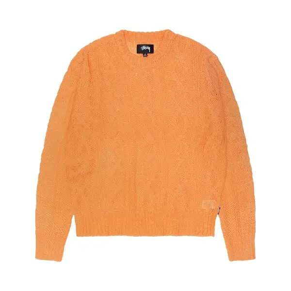 StÜssy Cable Loose Knit Sweater - Orange