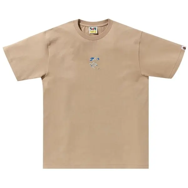 A BATHING APE Liquid Camo Small Ape Face Tee 'beige - Tan
