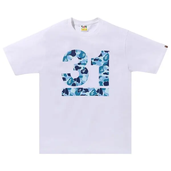 A BATHING APE 31st Anniv. Abc Camo Tee /blue - White