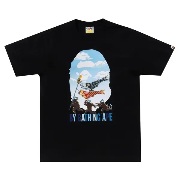 A BATHING APE Carp Streamer Bathing Ape Tee - Black