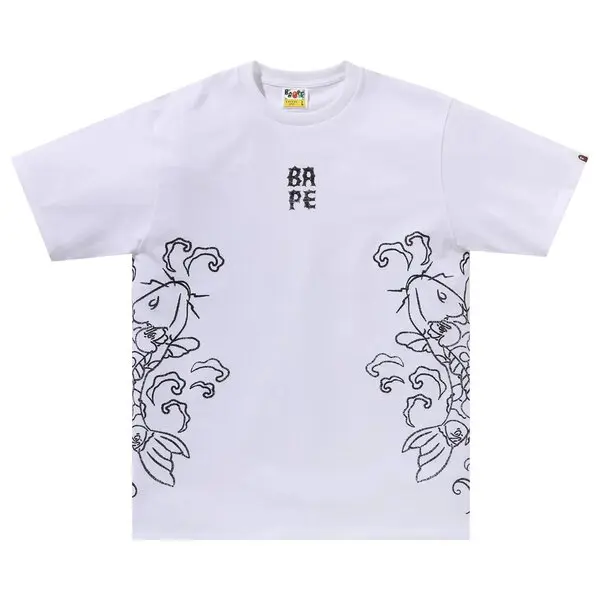 A BATHING APE Souvenir Koi Fish Tee - White