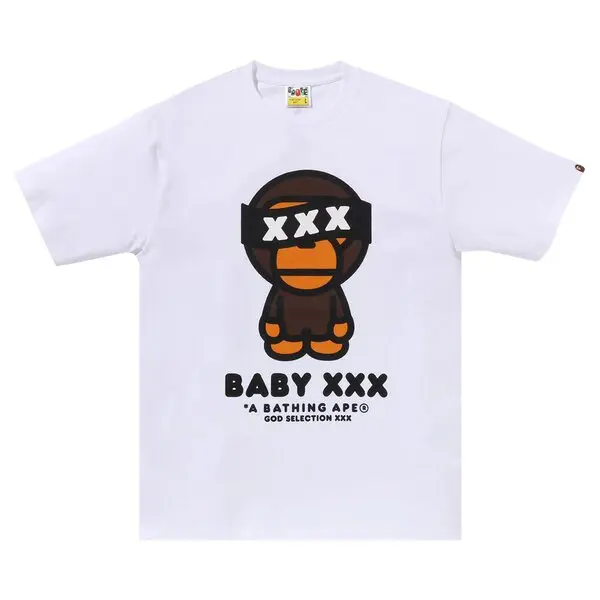 A BATHING APE X God Selection Xxx Baby Milo Tee - White