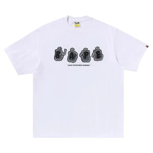 A BATHING APE Stone Ape Character Relaxed Fit Tee - White
