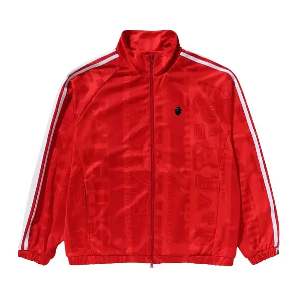 A BATHING APE Fans Scarf Track Jacket - Red