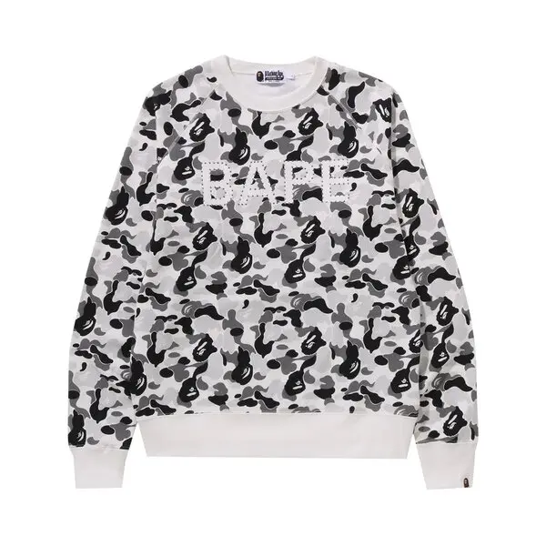 A BATHING APE Abc Camo Crystal Stone Crewneck