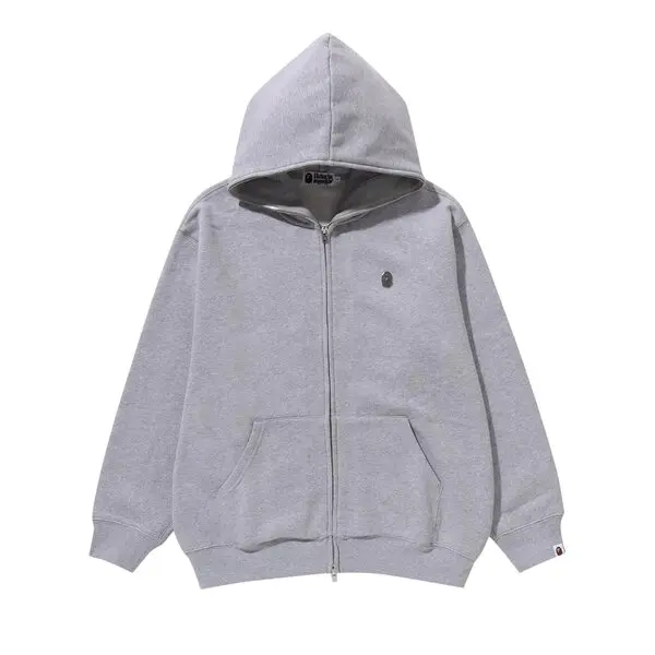 A BATHING APE Metal One Point Full Zip Hoodie - Grey