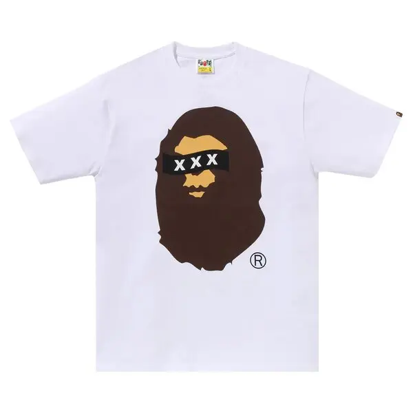 A BATHING APE X God Selection Xxx Ape Head Tee - White