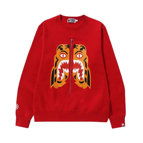 A BATHING APE Tiger Crewneck - Red