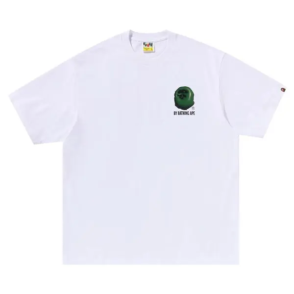 A BATHING APE 3d Art Ape Head Relaxed Fit Tee - White