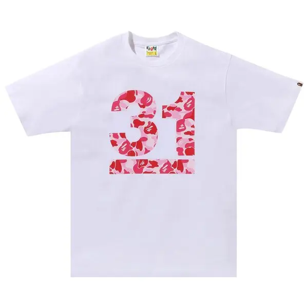 A BATHING APE 31st Anniversary Abc Camo Tee - White