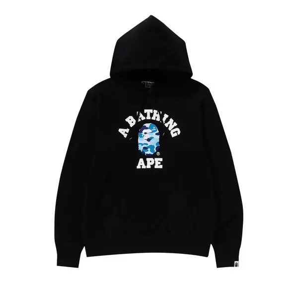 A BATHING APE Abc Camo College Organic Pullover Hoodie - Black