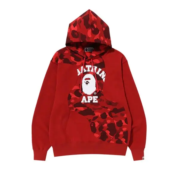 A BATHING APE Color Camo College Cutting Relaxed Fit Hoodie