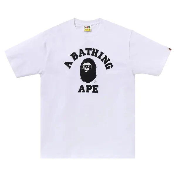 A BATHING APE X God Selection Xxx College Tee - White