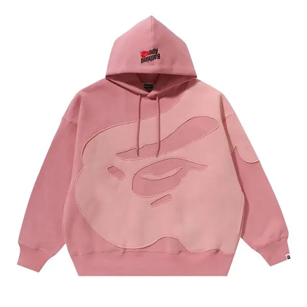 A BATHING APE Head Patch Pullover Hoodie - Pink
