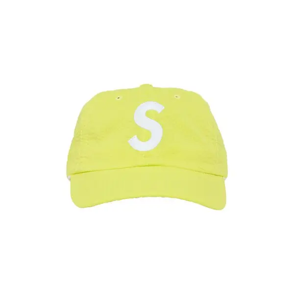 Supreme Seersucker S Logo 6-panel Cap - Yellow