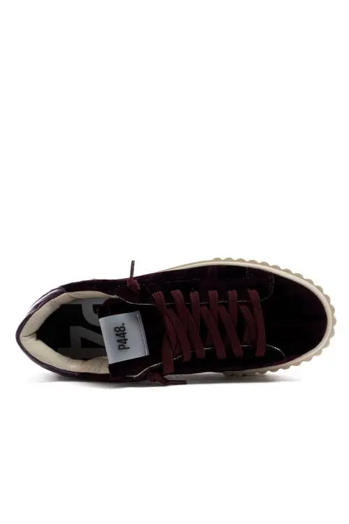 P448 Creeper Platform Sneakers - Velvet Burgundy