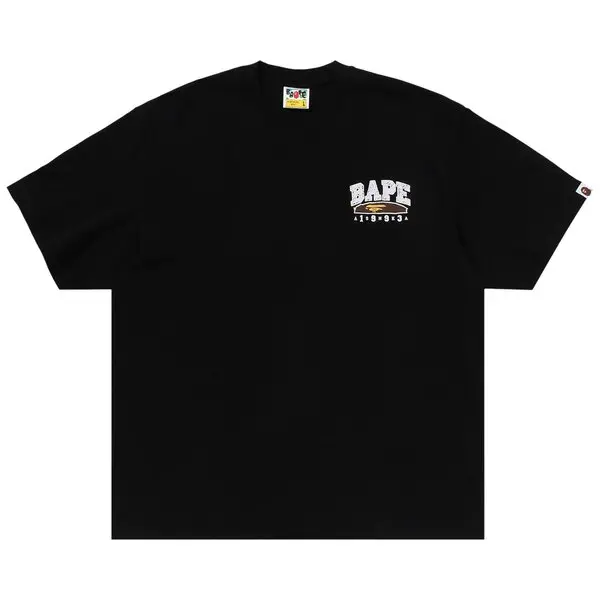 A BATHING APE Hand Draw Relaxed Fit Tee - Black