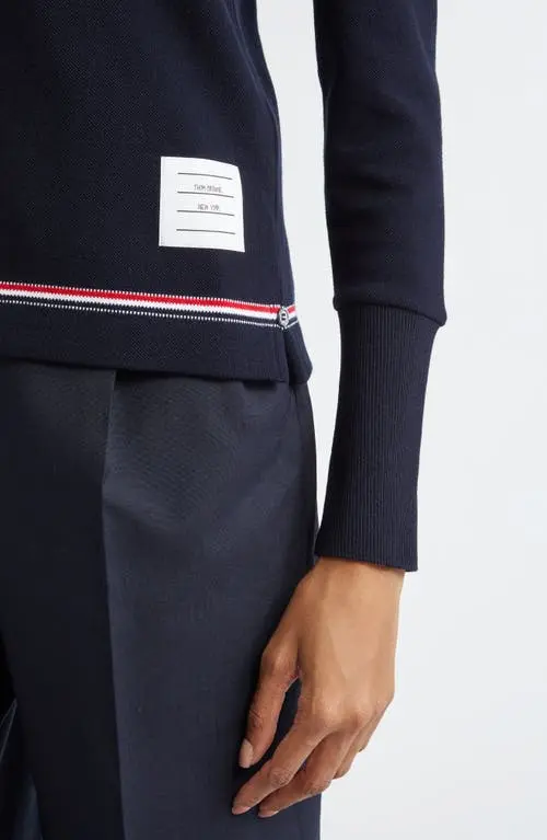 Thom Browne Tricolor Trim V-neck Sweater
