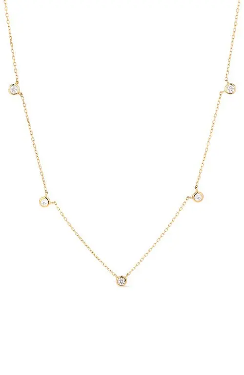 ANA LUISA Diamond Station Necklace - Gold