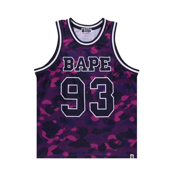 A BATHING APE Color Camo Basketball Tank Top - Purple